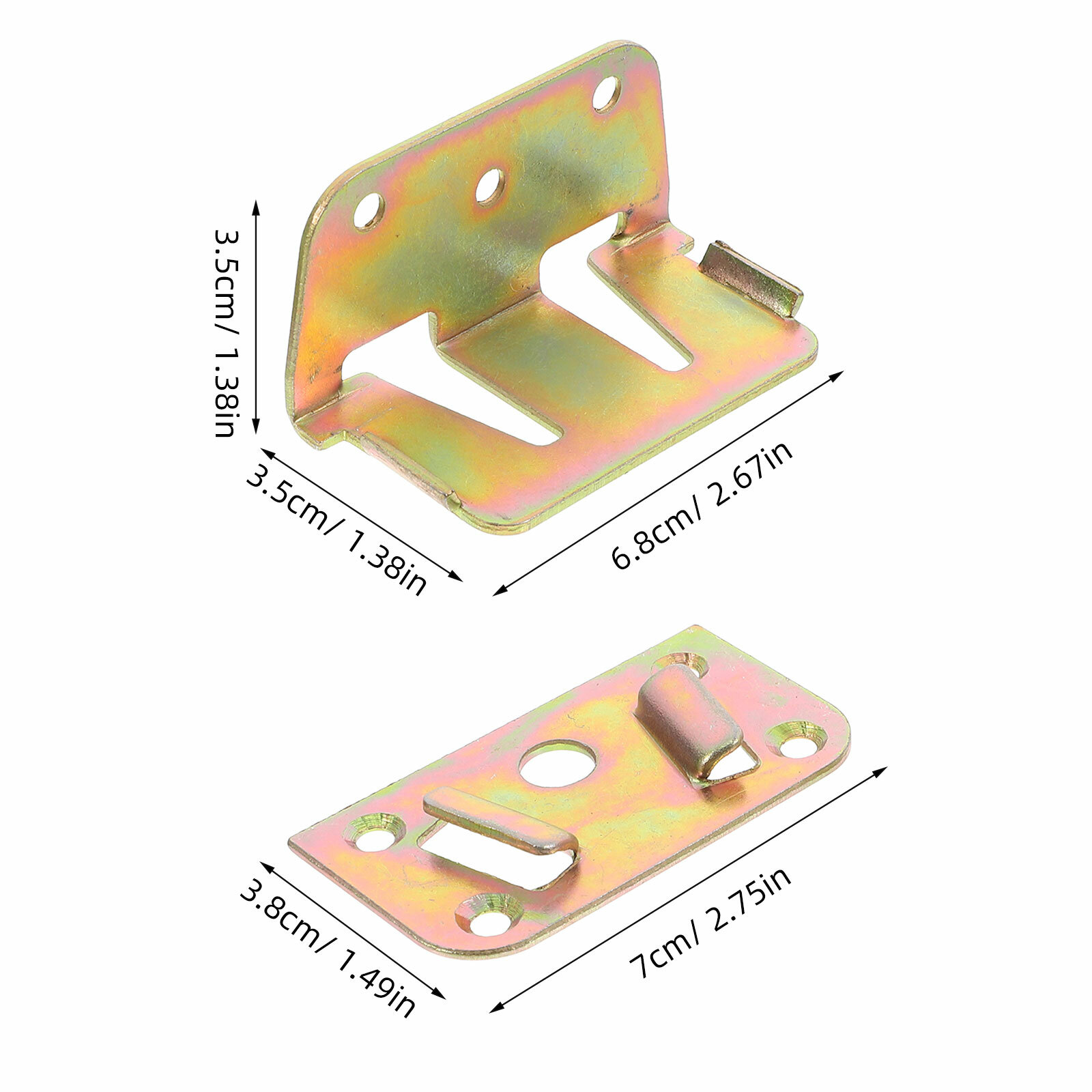 Крепление Для Кровати 6 Штук Поддержка Каркаса Кровати Оранжевый 6.80X3.50X3.50CM