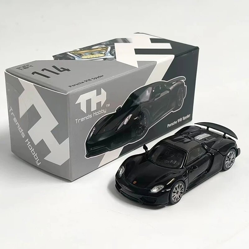 WELLY 1:64 918 Spyder металлическая модель автомобиля Черный, Black