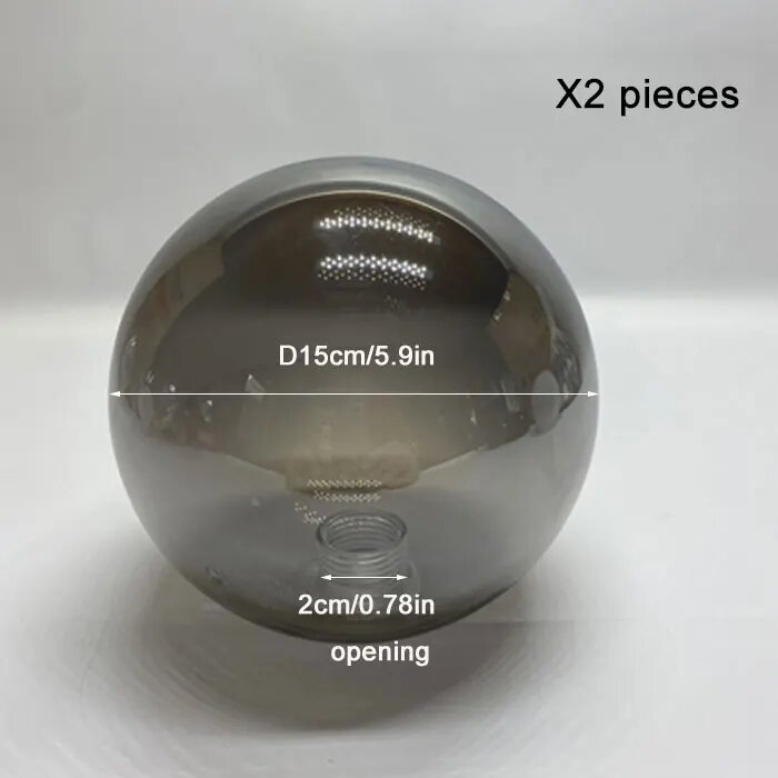 Стеклянный плафон G9 для лампы D10см, D12см, D15см с отверстием 2см, цвета: дымчатый, коньячный, янтарный, серый. Запасная часть.