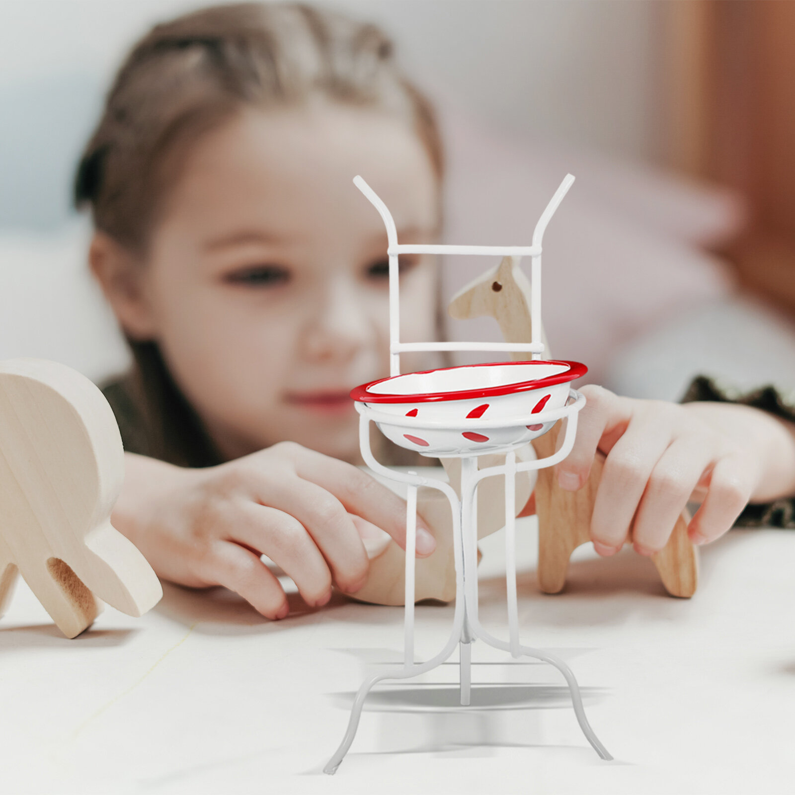 Набор Игрушечная Мойка Для Домика Куклы С Подставкой Миниатюра 1 Шт 9.00X4.70X4.40Cm