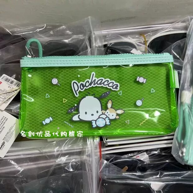 Прозрачная сетчатая сумка для ручек Miniso Sanrio Pacha Dog большой вместимости, косметичка, сумка-клатч, портативная