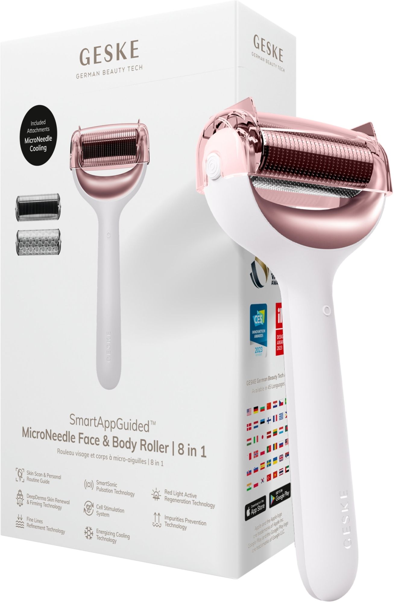 Geske Ролик для лица и тела MicroNeedle 9 в 1