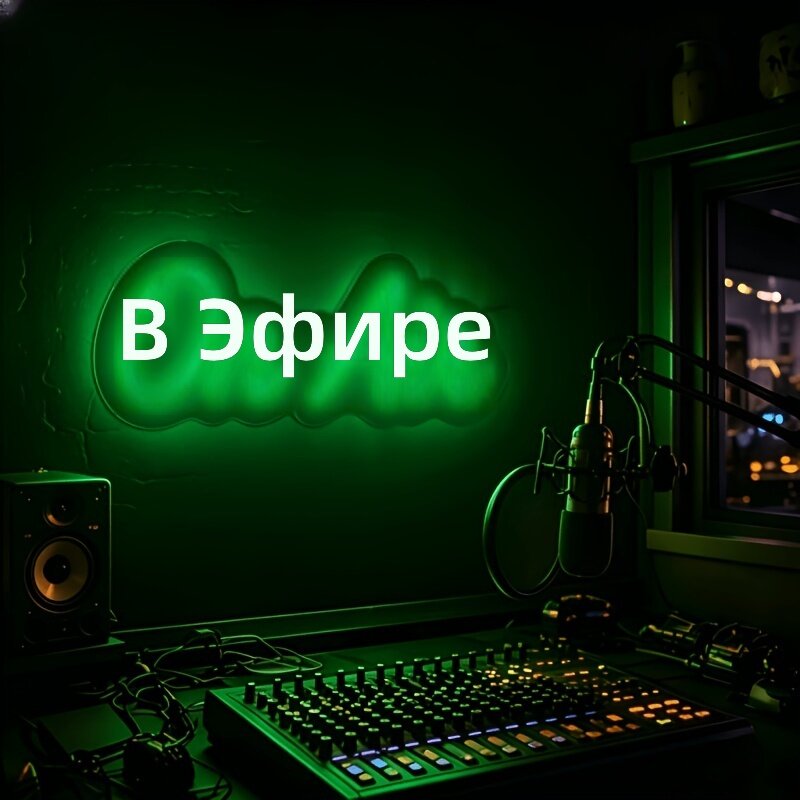 Светодиодная неоновая вывеска на акриловой основе с питанием от USB, с регулировкой яркости, для студии звукозаписи, прямой трансляции и подкастов, зеленый, 5 дюймов, 1 строка, 1 символ