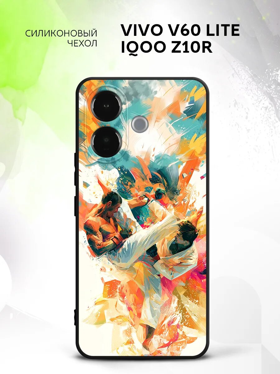 Чехол на Vivo V60 Lite / IQOO Z10R, Виво В60 Лайт/ IQOO Z10R бампер, противоударный, с картинкой бойцы акварель