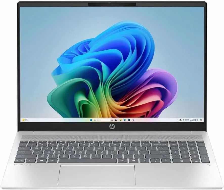 Ноутбук HP OmniBook 5 16-ag1070wm 16" (1920x1200) IPS, AMD Ryzen AI 7 350, 16Гб LPDDR5X, 512Гб SSD, AMD Radeon, Windows 11, серебристый (B5PB3UA)