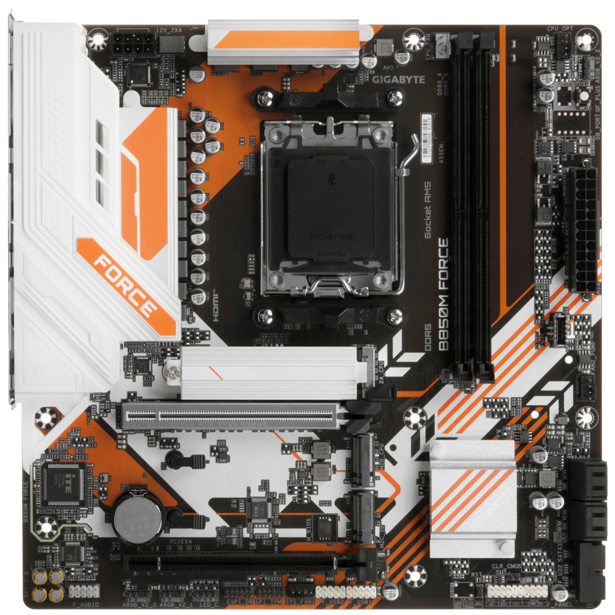 Материнская плата Gigabyte B850M FORCE WIFI6E, AM5, AMD B850, Micro-ATX, RTL (B850M FORCE WIFI6E)