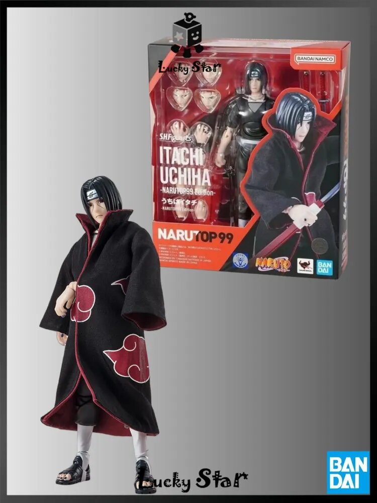 (фигурки)BANDAI S.H.F Naruto Series ITACHI UCHIHA -NARUTOP99 Edition-Genuine 15.5cm Collectibles