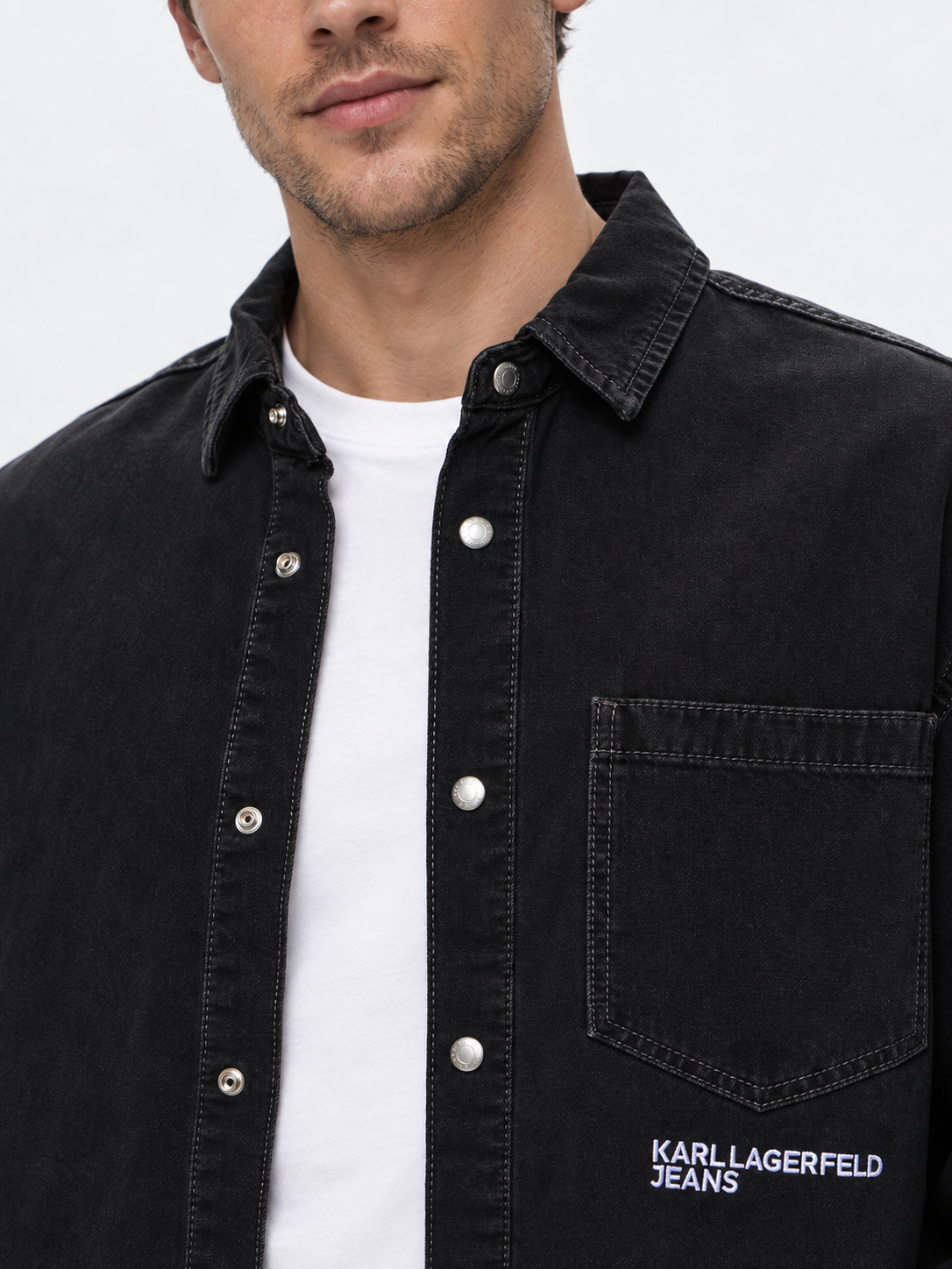 Рубашка KARL LAGERFELD JEANS, размер XL, черный — фото 1