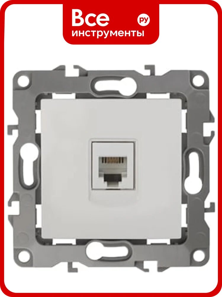 Розетка телефонная ЭРА 12-3105-01 RJ11, IP20, 12, белый Б0014711