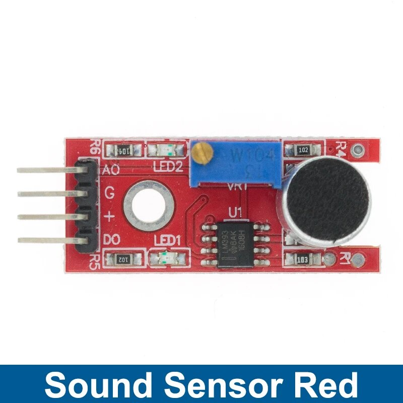 Звуковой датчик AITEXM ROBOT MAX4466 MAX9814 Sound Sensor Red