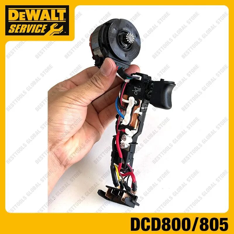 Модуль двигателя и переключателя для Dewalt NA034896 DCD801 DCD800 DCD805 DCD800D2 DCD805D2