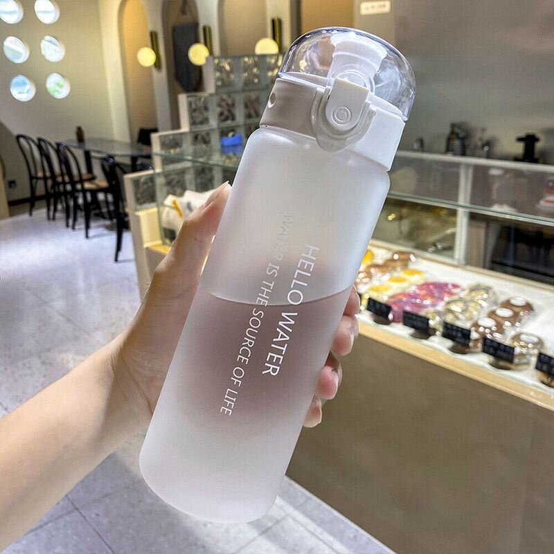 Бутылка для воды clear free bottle water портативная бпа герметичная 780мл для путешествий спортзала белая