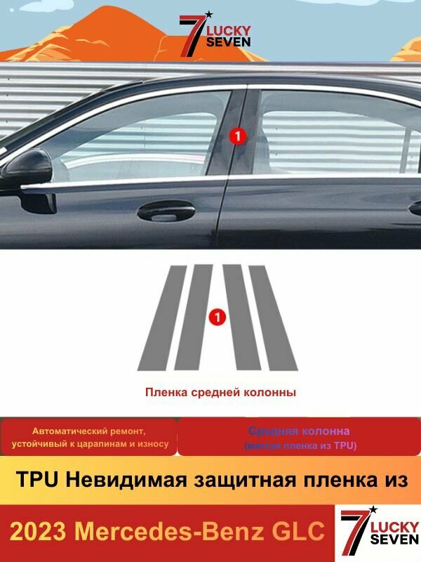 Подходит для 2023-2026 новых Mercedes-Benz GLC300L/TPU, защитная пленка для интерьера, пленка для центральной консоли, навигационного экрана, пленка для приборов, антицарапинная.