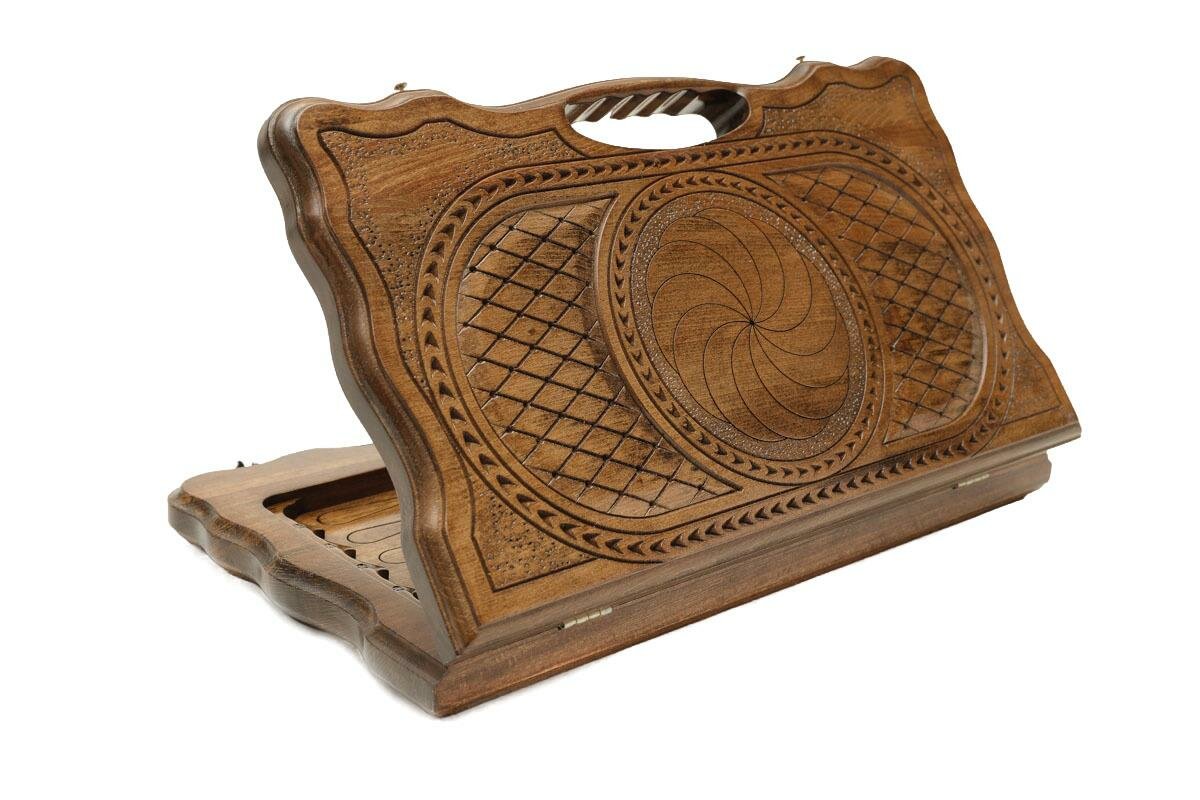 Нарды резные Цветок свободы 41 х 46 см бук Армения 62672 Haleyan