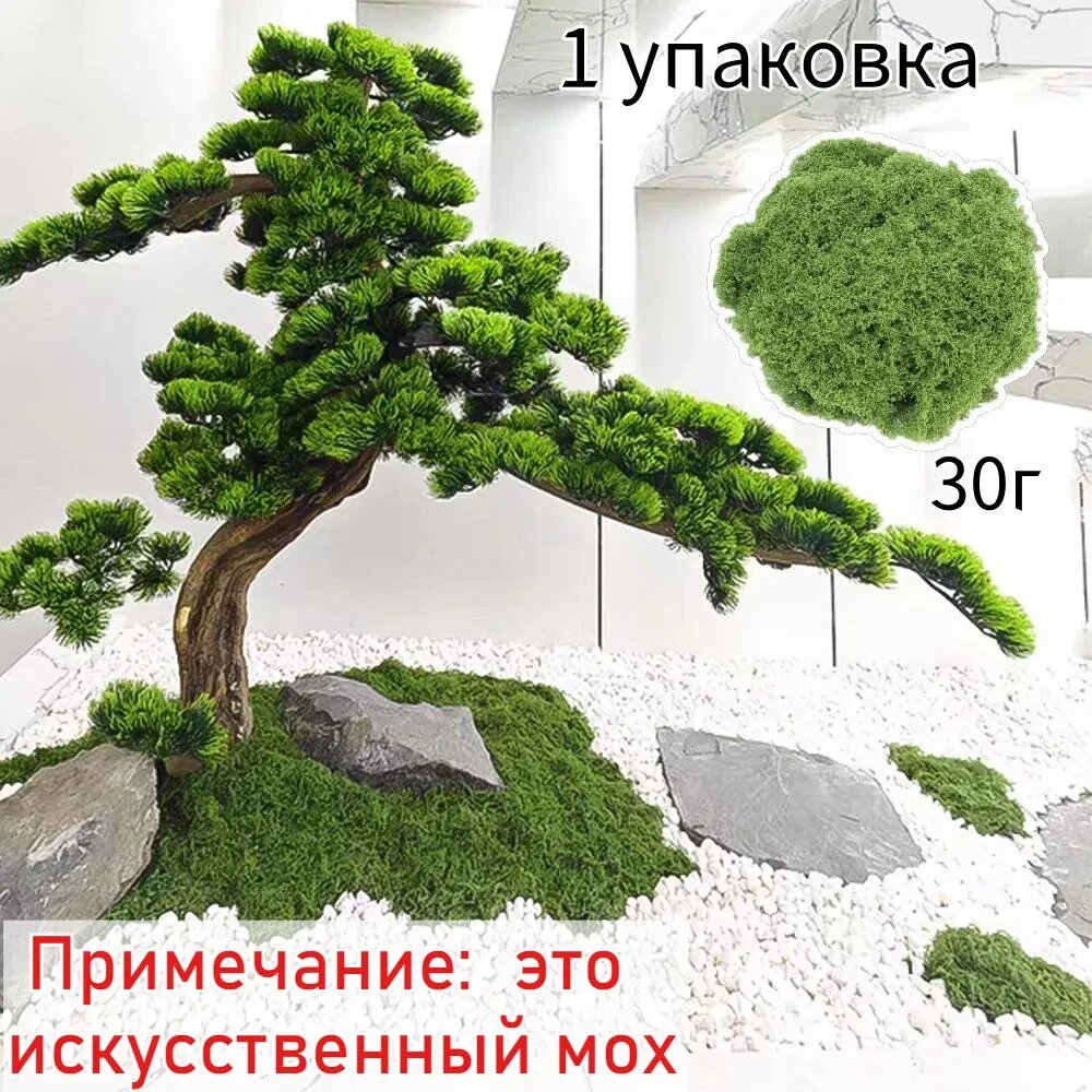 Стабилизированный мох Мох, 30 гр, 1 шт