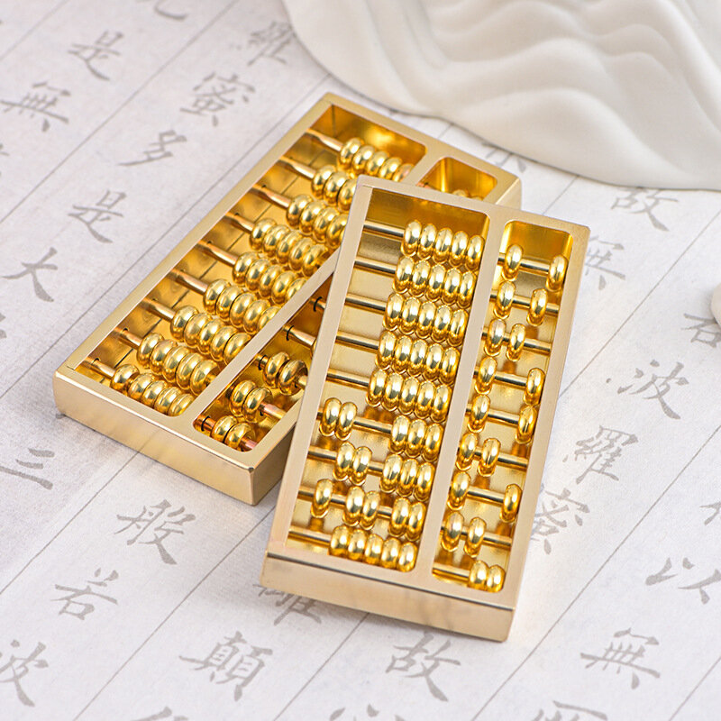 Латунный абакус с регулируемым дном, подвеска для привлечения богатства, ключница из чистого латуни, подарок