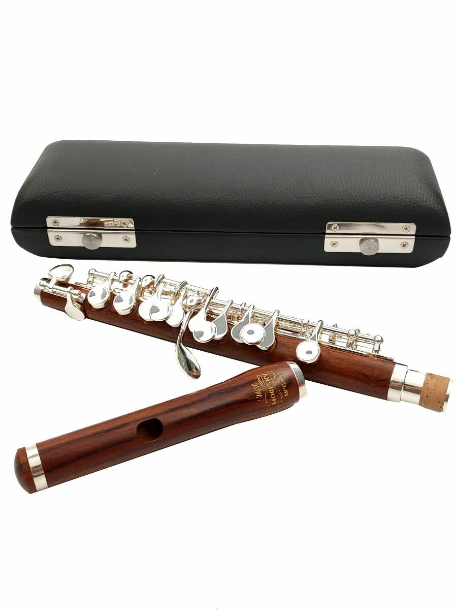 MORESKY Piccolo C Key Flute, мельхиоровая флейта, посеребренные клавиши, красное дерево, материал корпуса MPC-161