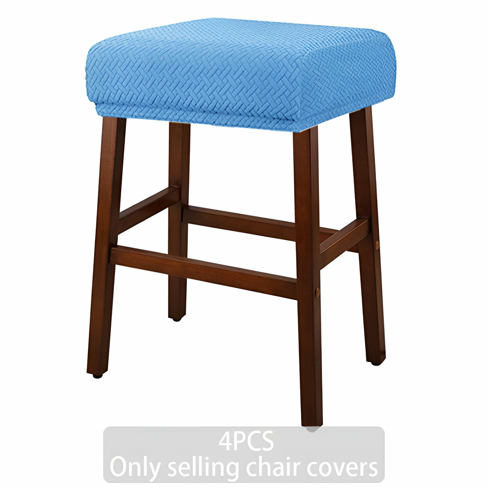 AUQ Чехол для сиденья стула, устойчивый к усадке, для барных стульев, зеленая ткань, синий