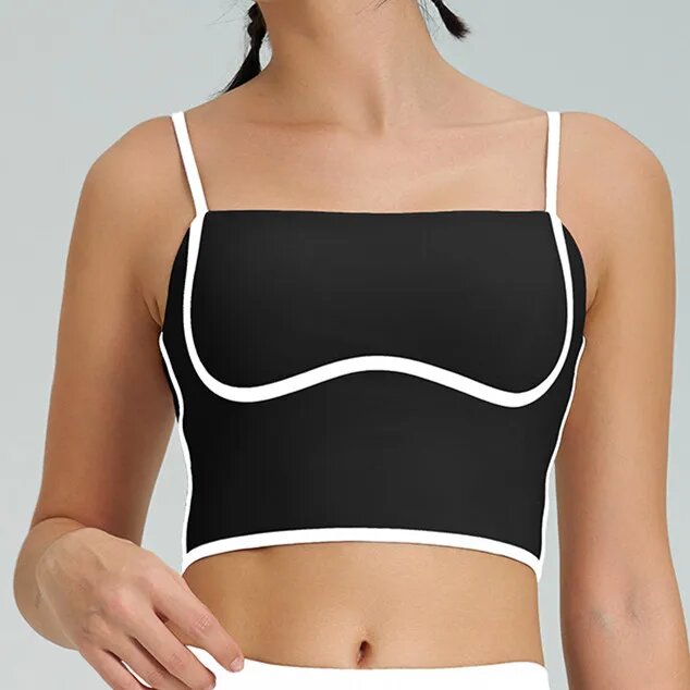 Женский спортивный бюстгальтер для спортзала, йоги, укороченный топ, фитнес-белье, майка без спинки для тренировок, женская спортивная одежда для бега, быстросохнущая спортивная одеждаразмер,46/L