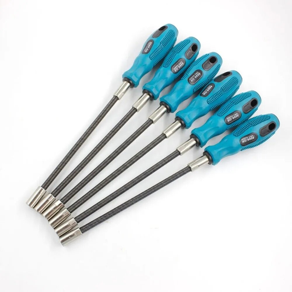 Отвертка с торцевым шлицем, нескользящая, гибкая, ручной инструмент, многофункциональная, 7 мм