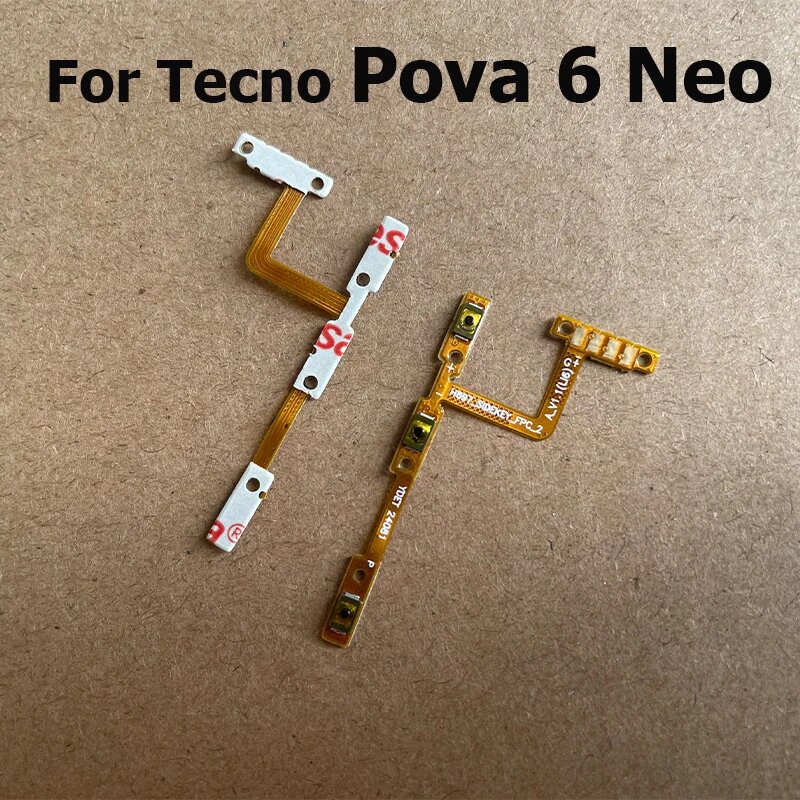 Для Tecno Pova 6, кнопки включения и выключения громкости, гибкий кабель, кнопка громкости, замена гибкого кабеля