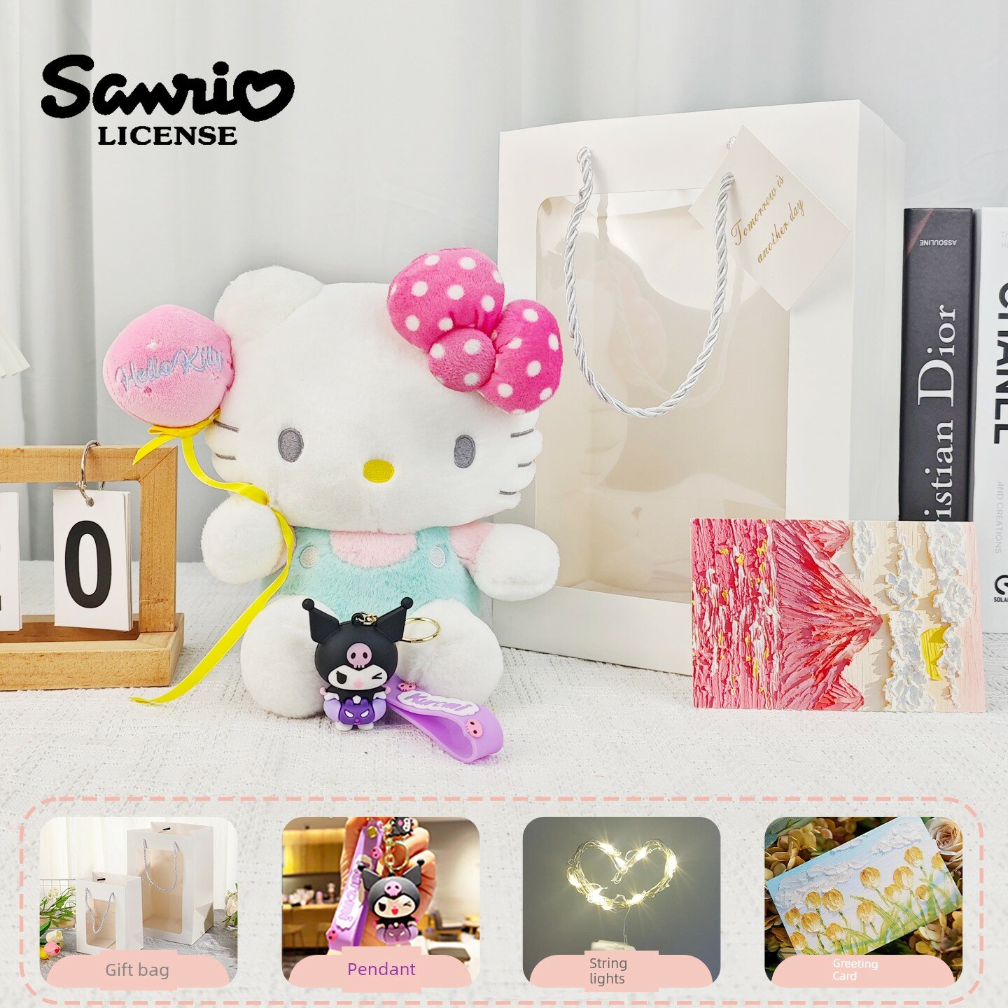Оригинальная плюшевая кукла Sanrio Hello Kitty, милая мягкая игрушка-подушка, мультяшная игрушка-кошка KT для девочек №