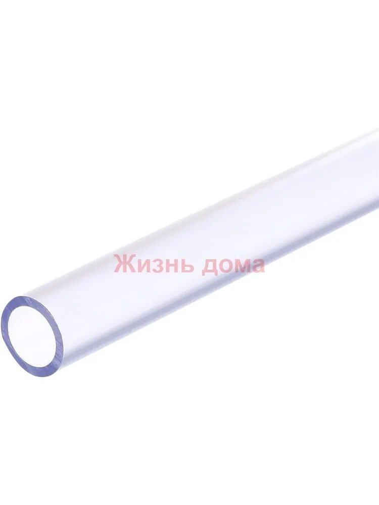 1 шт, жесткая трубка ПВХ круглая 12 мм ID, 16 мм OD, длина 350 мм, прозрачная синяя