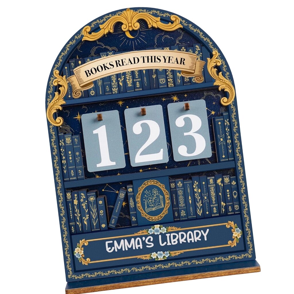 Счетчик прочитанных в Этом году Книг Деревянная Вывеска Прилавка для книг Трекеры Для Чтения Вывеска для Оформления Книжных Полок Подарки для Любителей Книг