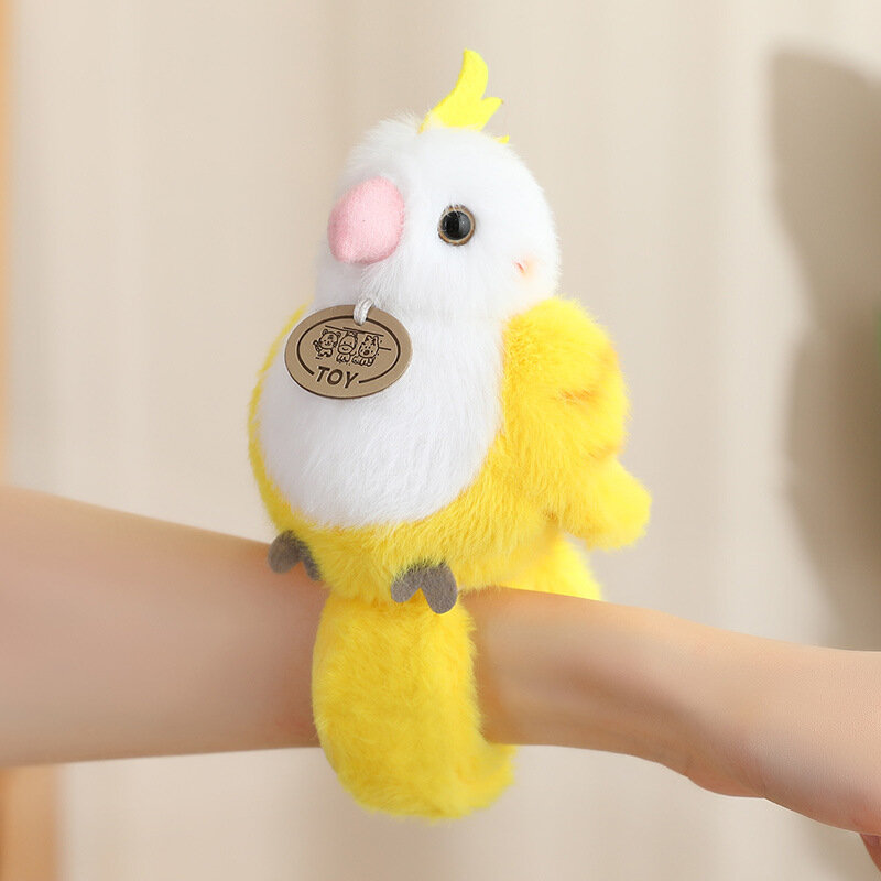 Браслет с кольцом попугая, стоячая плюшевая панда, брелок, подарок на день рождения для девочек, плюшевая игрушка