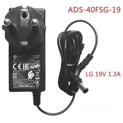 Источник питания дисплея подходит для LG 19V 1.3A 24W / ADS-40FSG-19 / 19025GPG-1 (штекер 6.5x4.4мм