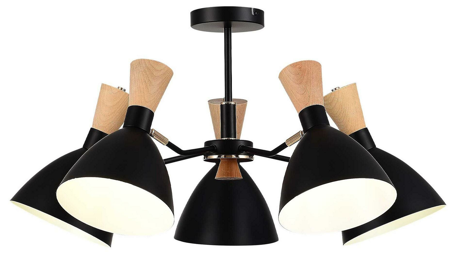 Люстра на штанге EVOLUCE VISTA SLE1256-402-05 цвет латунь, черный Накаливания Модерн