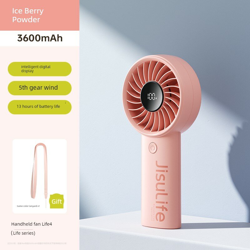 Jisu маленький вентилятор портативный маленький мини-перезаряжаемый вентилятор студенческое общежитие ручной USB