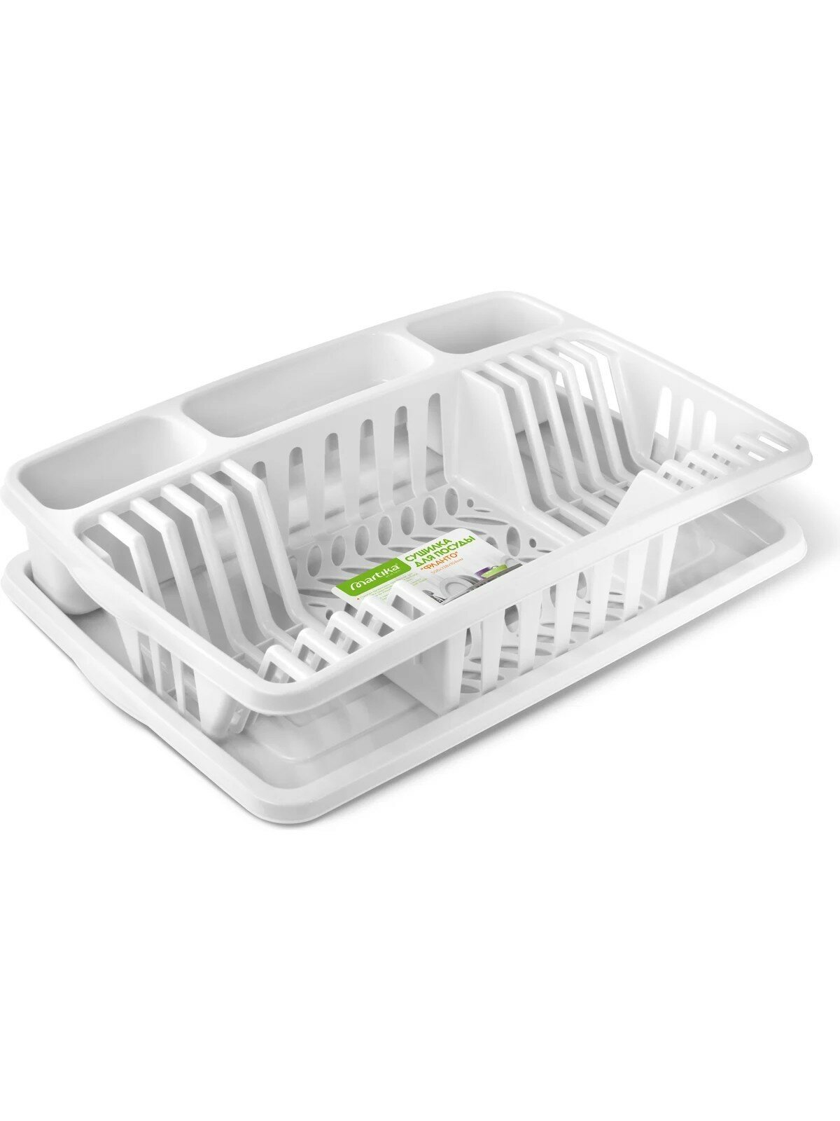 Сушилка для посуды Martika Фланто, 50х33х10см, в ассортименте, 1 шт