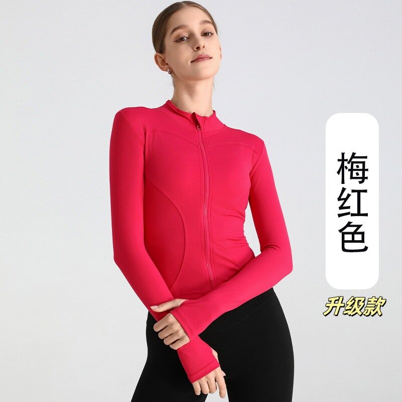 2025 Лулу, стильный облегающий спортивный костюм с длинным рукавом для осени и зимы, защитный куртка для бега на улице, фитнес-куртка для йоги для женщин