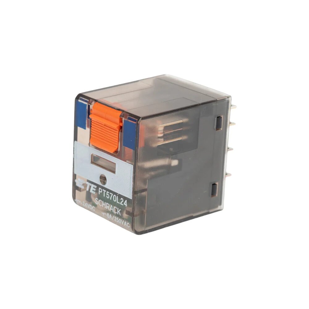 Промежуточное реле Schrack Technik PT, 4 переключающих контакта, 6А, 24VDC+LED артикул Австрия