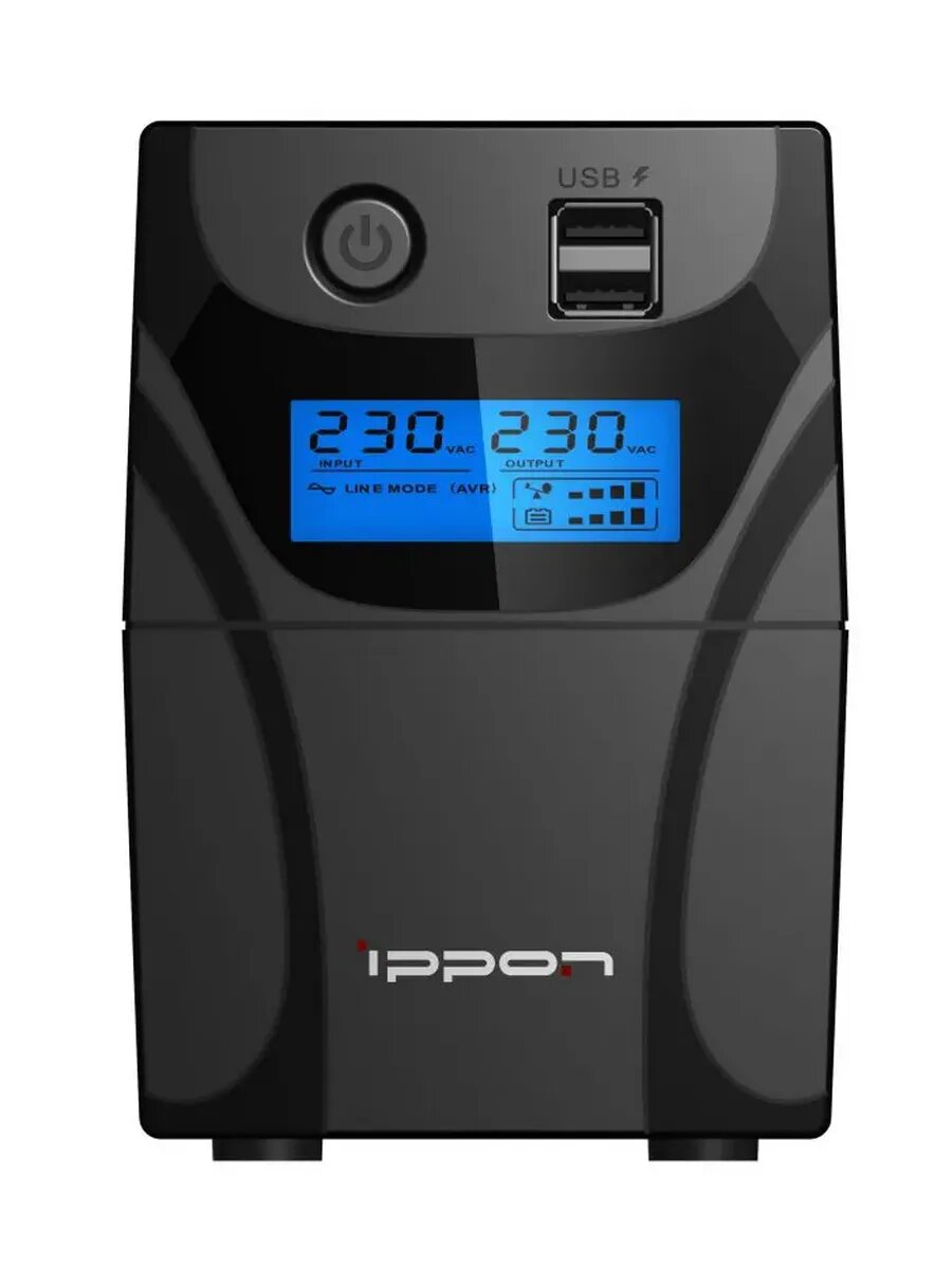 ИБП Ippon Back Power Pro II 500 черный, линейно-интерактивный, 500 ВА/300 Вт, 4 разъёма