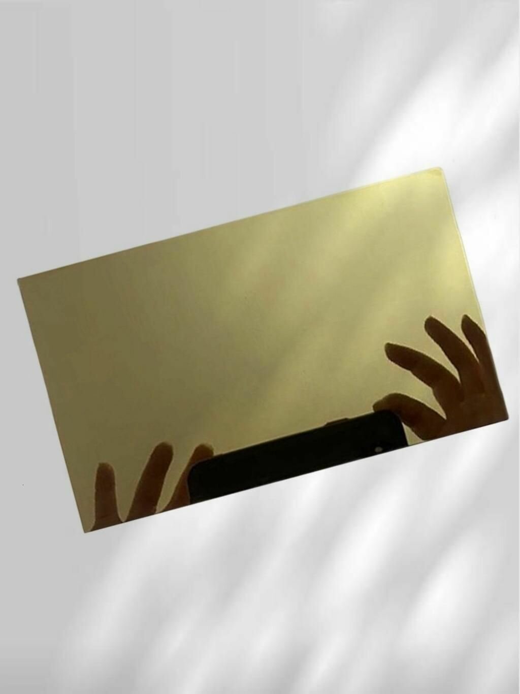 Зеркало из нержавеющей стали для крепления на козырек автомобиля, - Прямоугольный маленький го