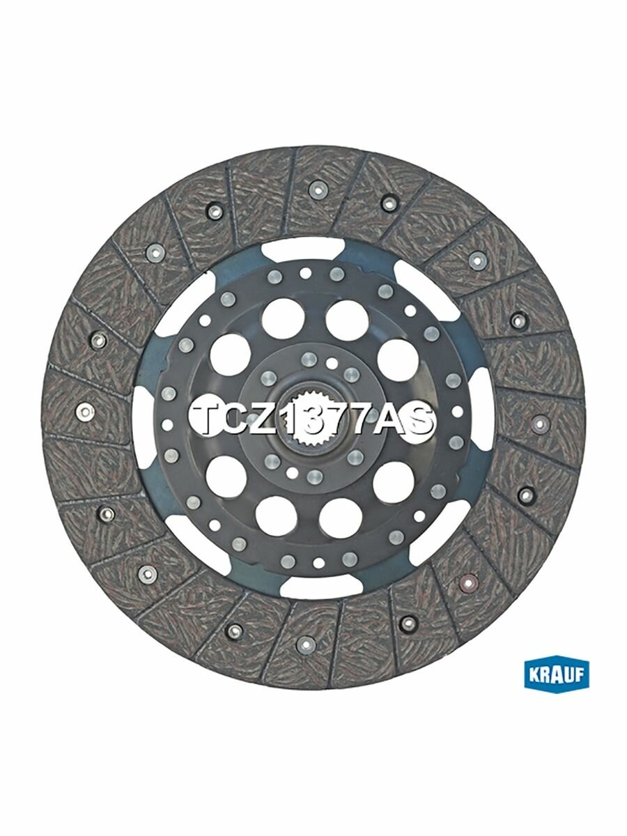 Диск сцепления ведомый KRAUF TCZ1377AS для а/м Volkswagen Passat, AUDI 100 / Фольксваген Пассат, Ауди 100