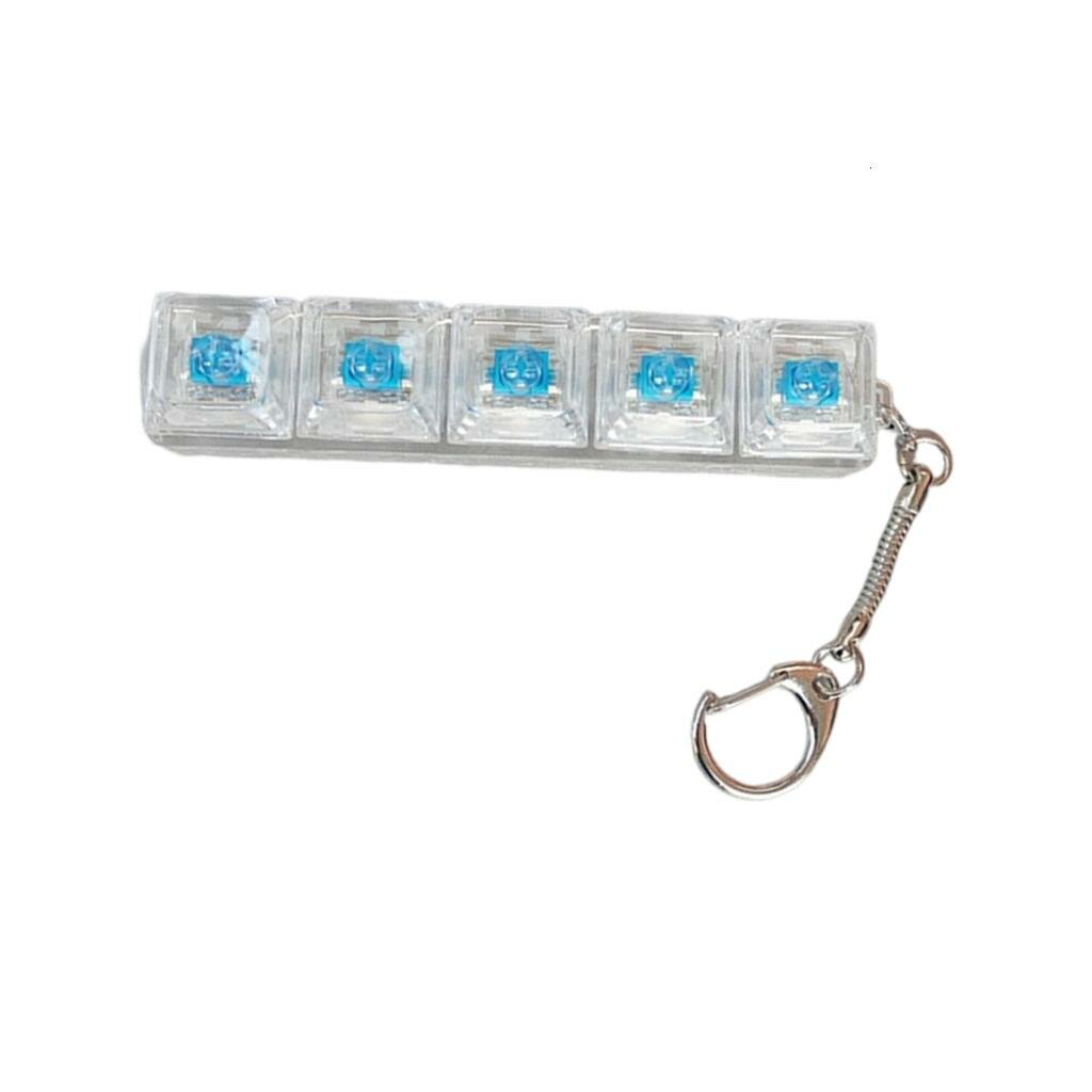 Прозрачная клавиатура-брелок для офиса, Никаких огней