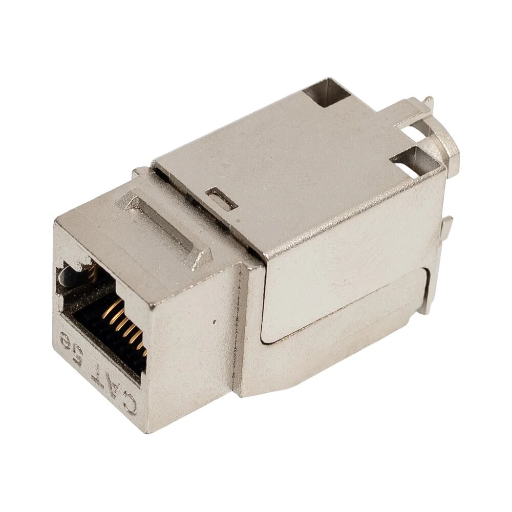 Вставка SYSMATRIX Keystone Jack RJ‑45 8P8C с экранированием, белый, модуль‑вставка категории 5e, совместима