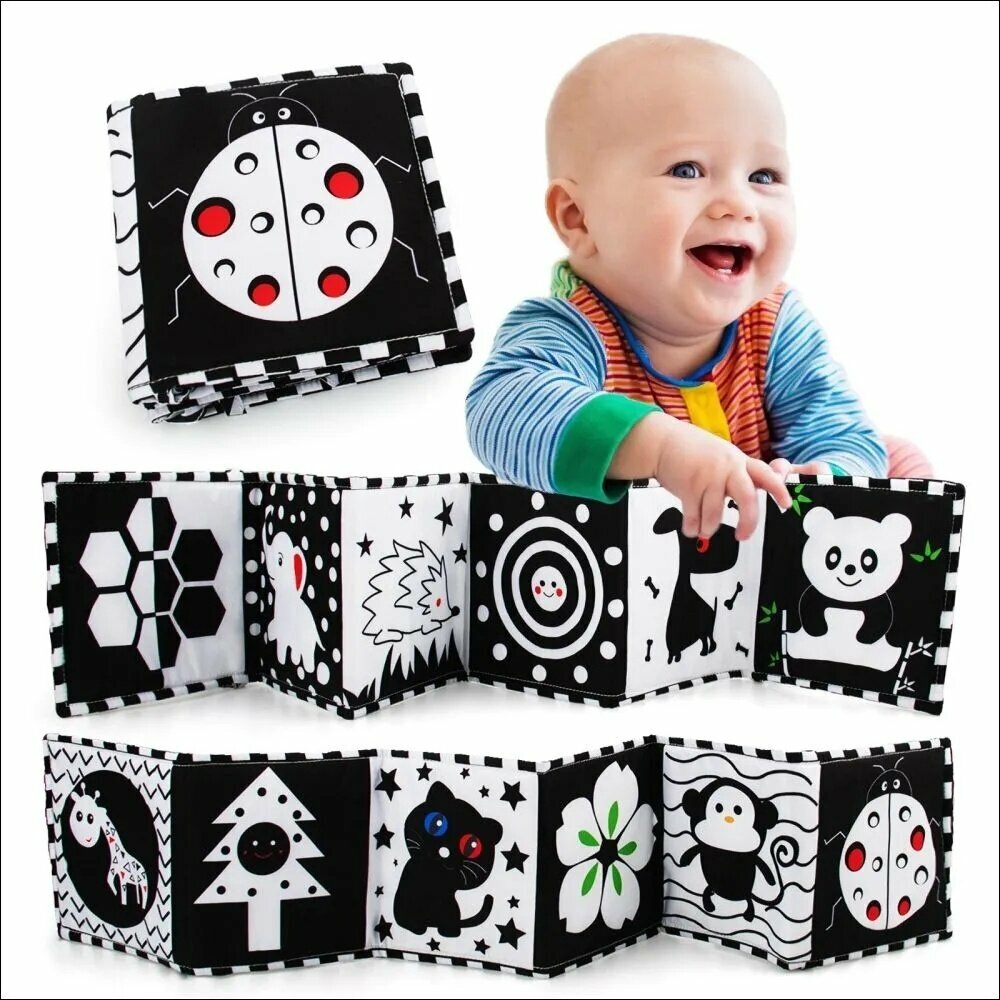 Бортик в кроватку для новорожденных 0+, Мягкая книжка для малышей