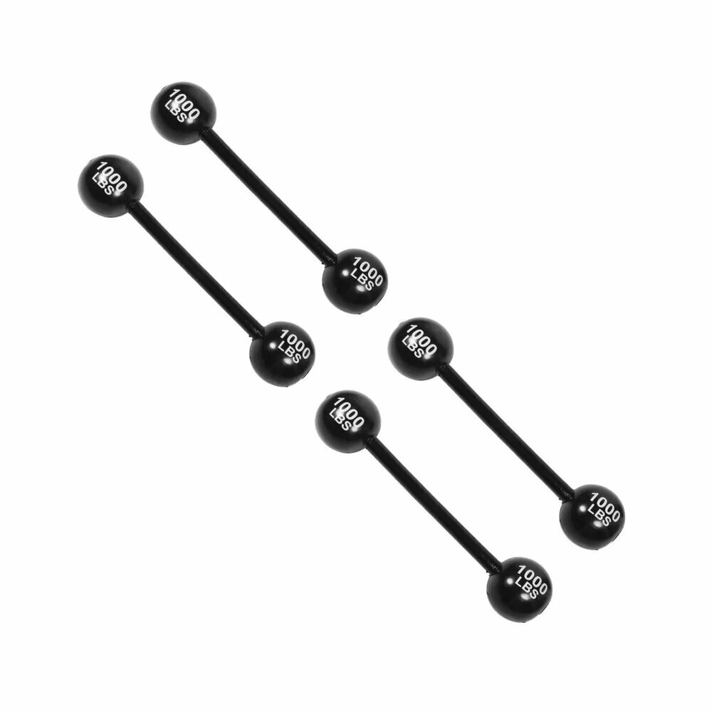 Набор из 4 надувных гантелей из пвх черного цвета для игр и детских праздников