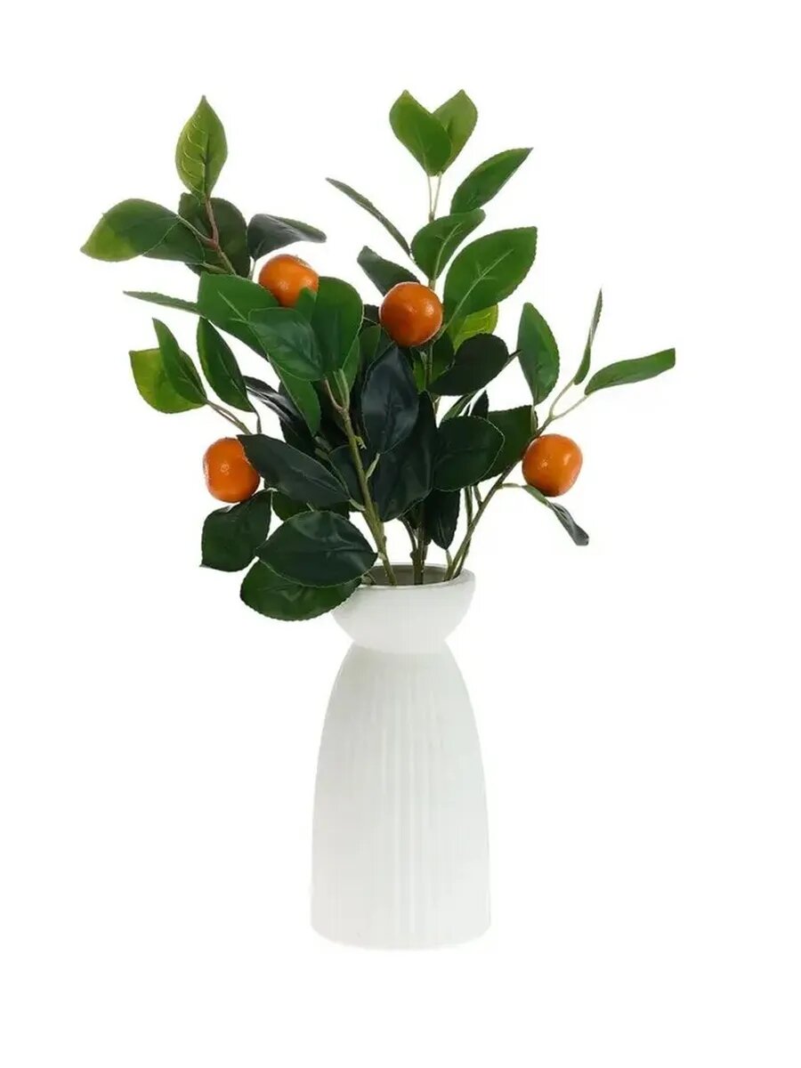 Яркая ветка мандарина для декора интерьера