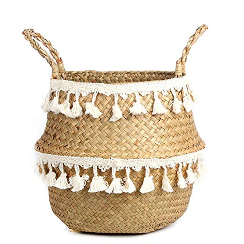 Плетенная корзина из ротанга boho 32cmX28cm