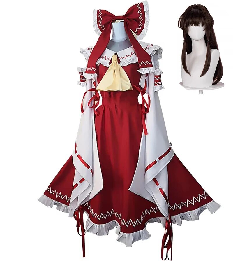 Touhou Project Косплей Униформа Reimu Hakurei XL, clothes wig, Boy Choose