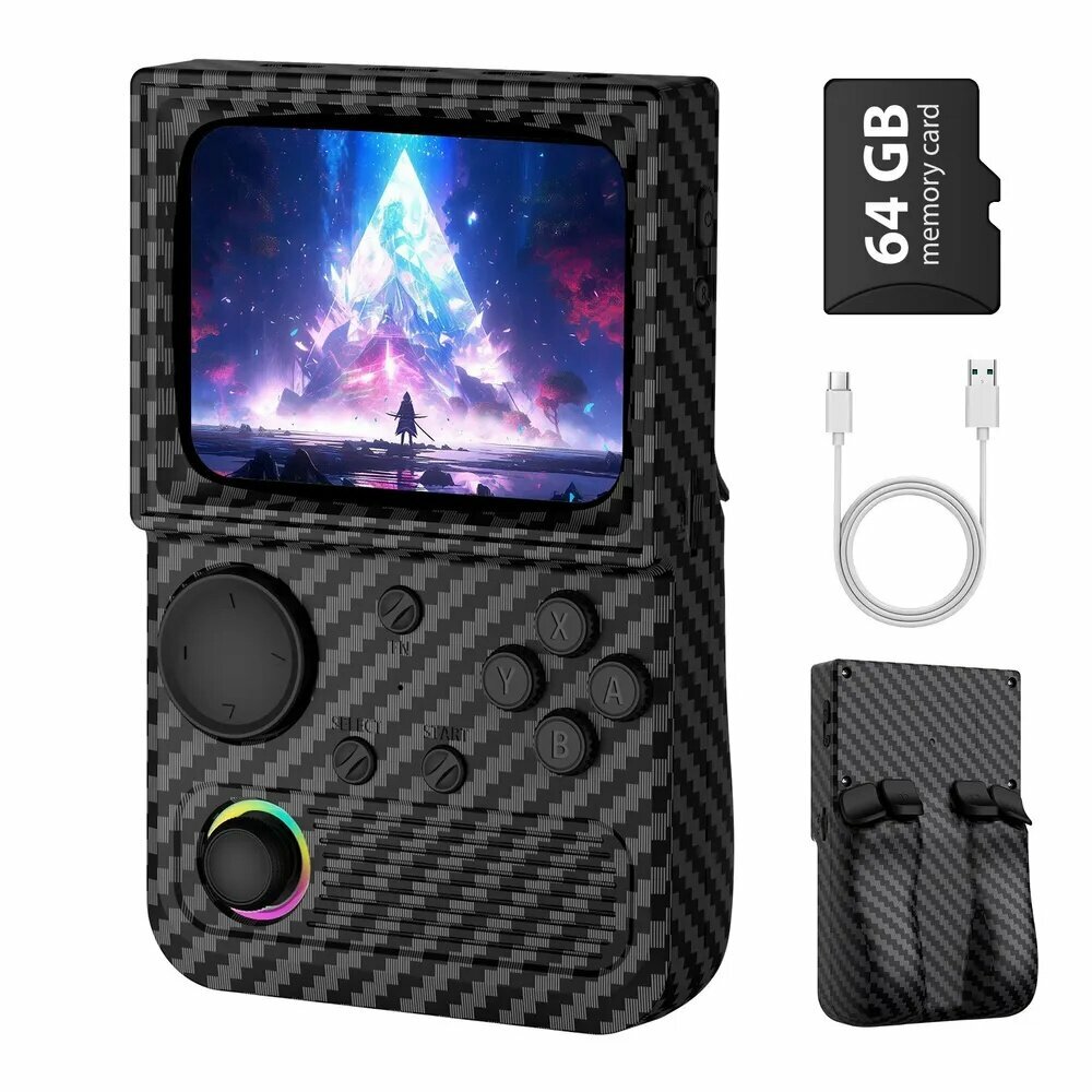 AISLPC Новая обновленная игровая консоль R36T Retro Wood Grain Series с 25 эмуляторами 18000+ игр и 4G / 5G WiFi Multiplayer & Fast Charging & 3D Joystick