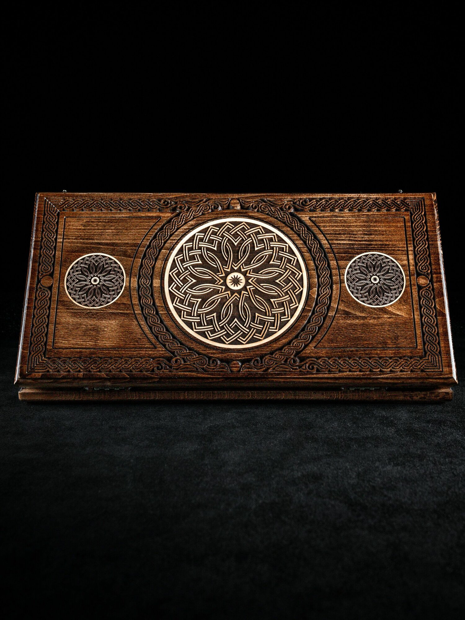 Нарды Деревянные Резные "Солнце Пустыни", большие 60х60см