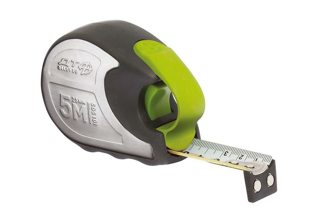 Рулетка 5м, 25мм, металлическая с нейлоновой лентой, Дело Техники