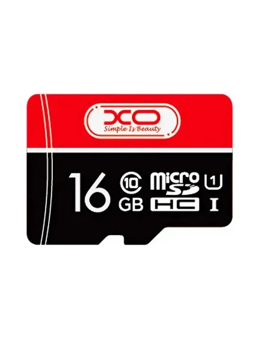 Карта памяти XO Micro SD 16Gb (U1, класс 10) для регистратора, электронной книги, экшн-камеры