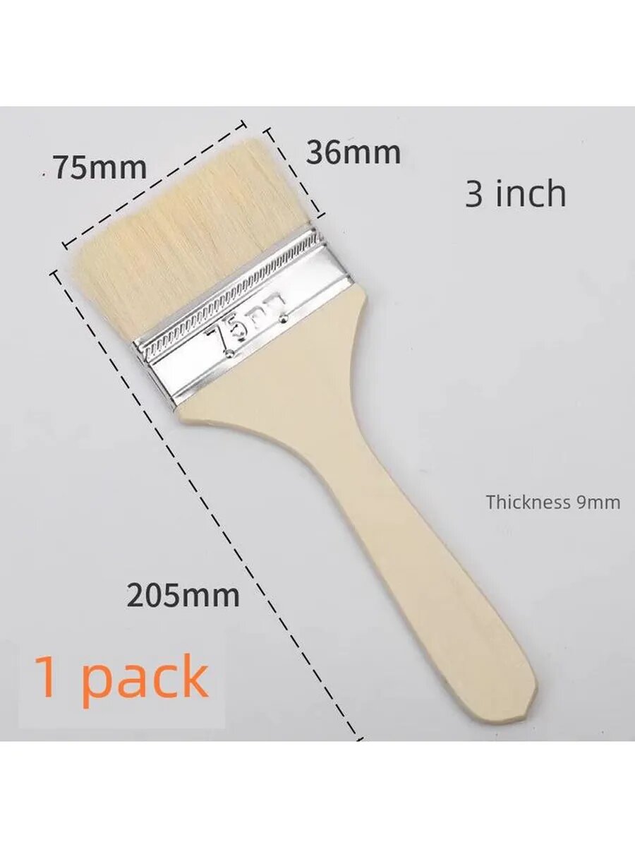 Кисть из шерсти бутик 3 дюйма, утолщённая, модель 4